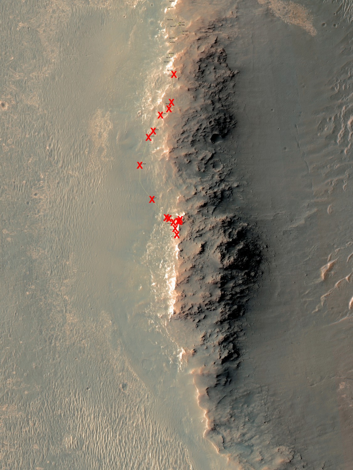 Opportunity sur un rebord de Murray Ridge - APM – Association Planète Mars